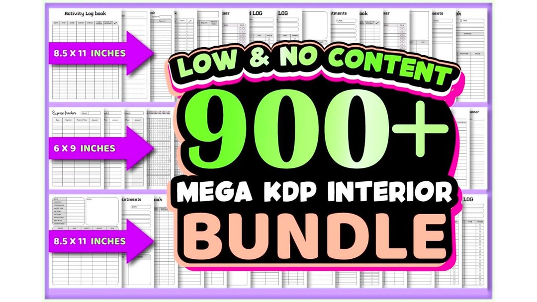 Mega KDP Interior Bundle | Procreate Prints| Vintage Canva Fonts ...