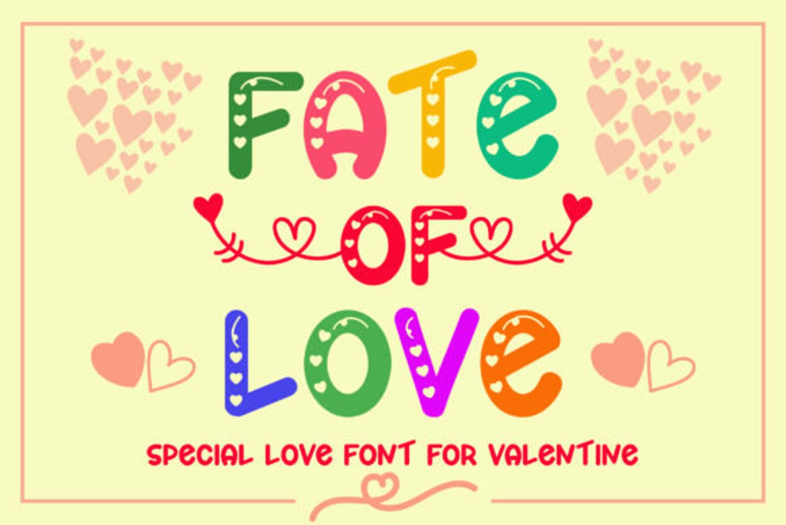 Fate of Love Font, Colorful Font, Branding Font, Handwritten Font ...