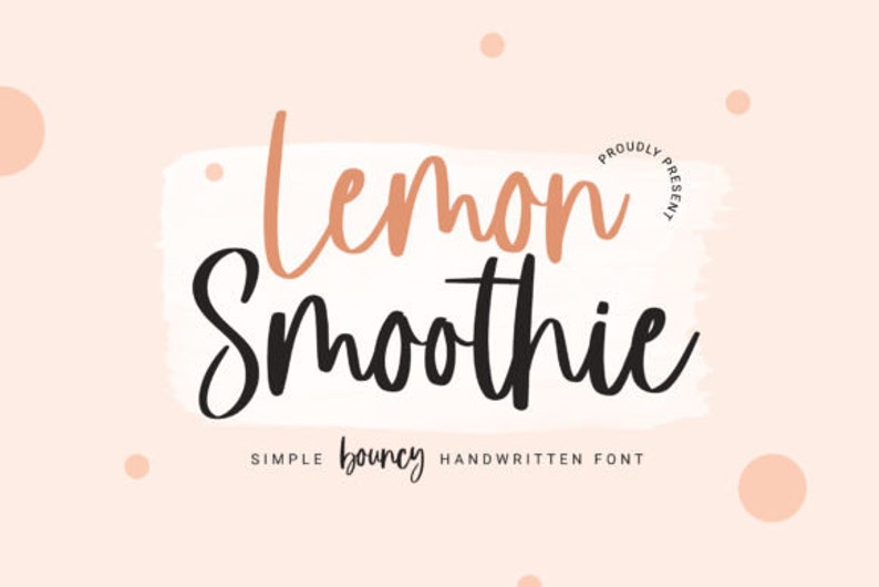 Lemon Smoothie Font, Script Font, Thin Font, Handwritten Font, Vintage ...