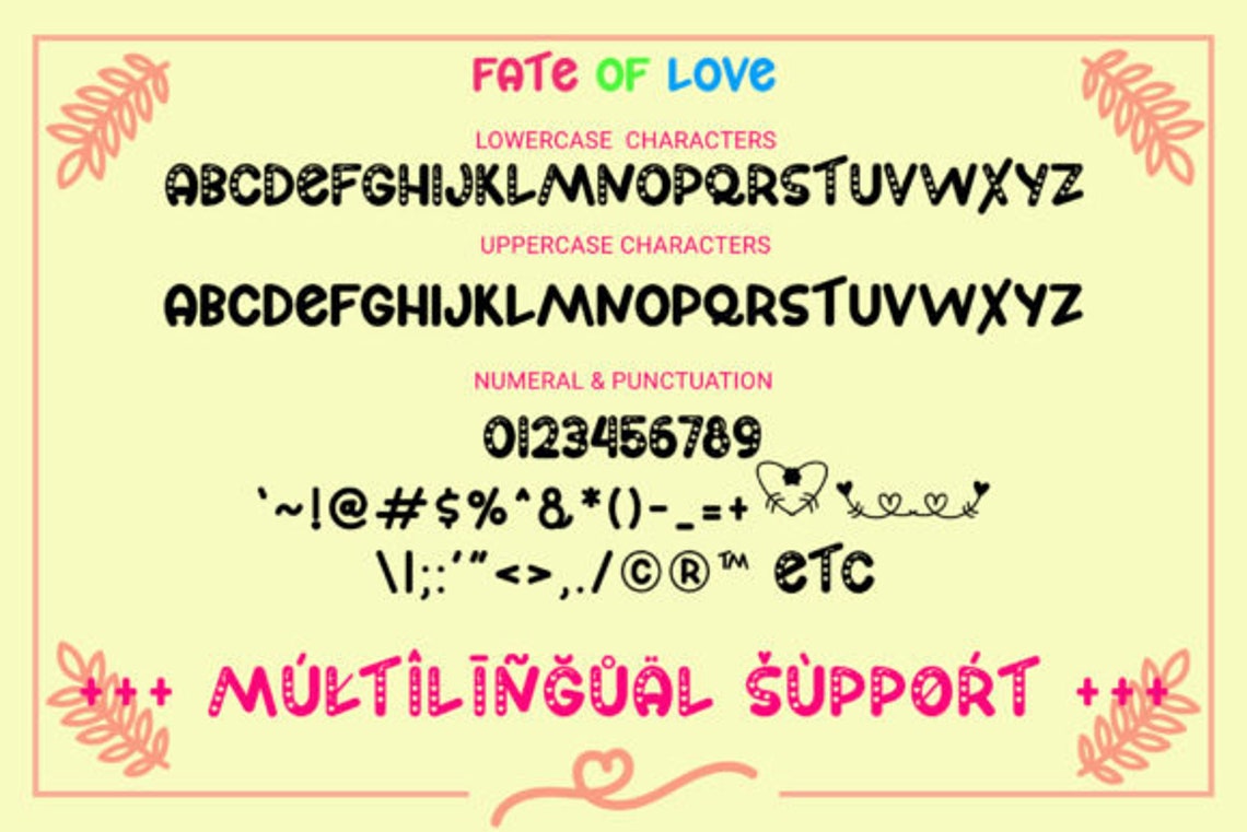 Fate of Love Font, Colorful Font, Branding Font, Handwritten Font ...