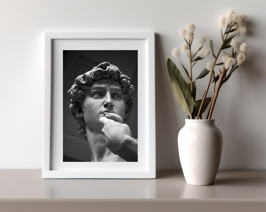 Head of David | Italy | Michelangelo | Rustic Wall Art | Sculpture ...