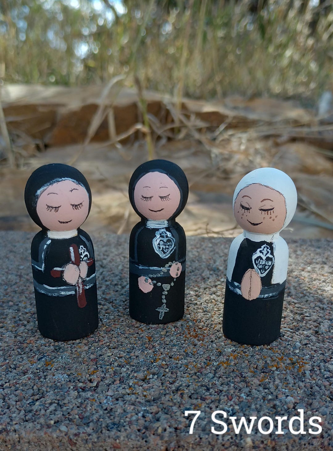Nun Doll Passionist Nun Wooden Peg Doll Catholic Saint Toy Nun Art ...