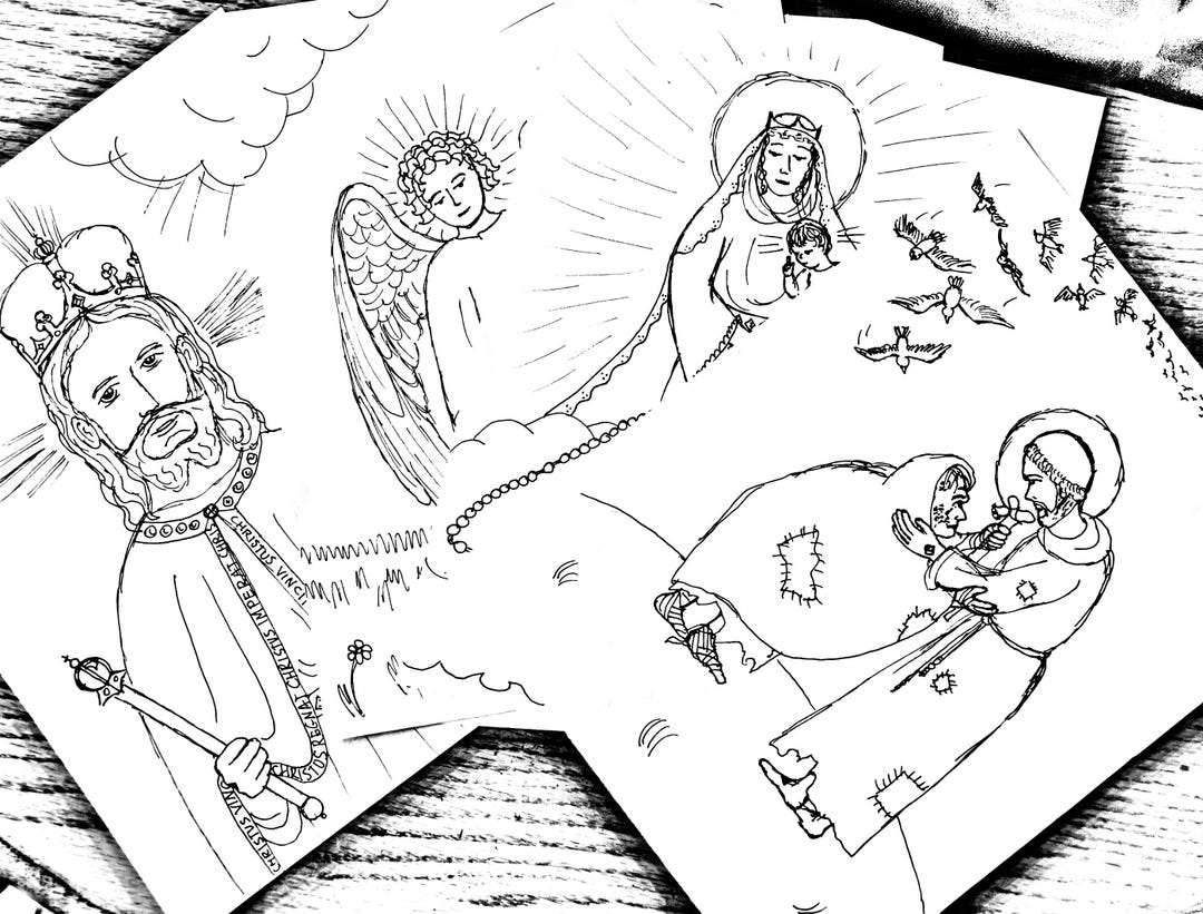 Catholic Coloring Page October Catholic Homeschool Activity Page for ...