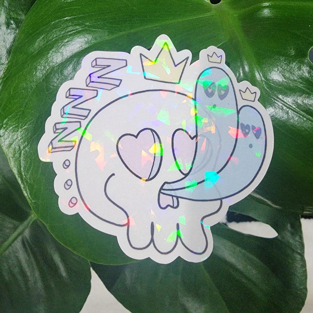Holographic Sleeping Skull & Ghosts Sticker - Etsy