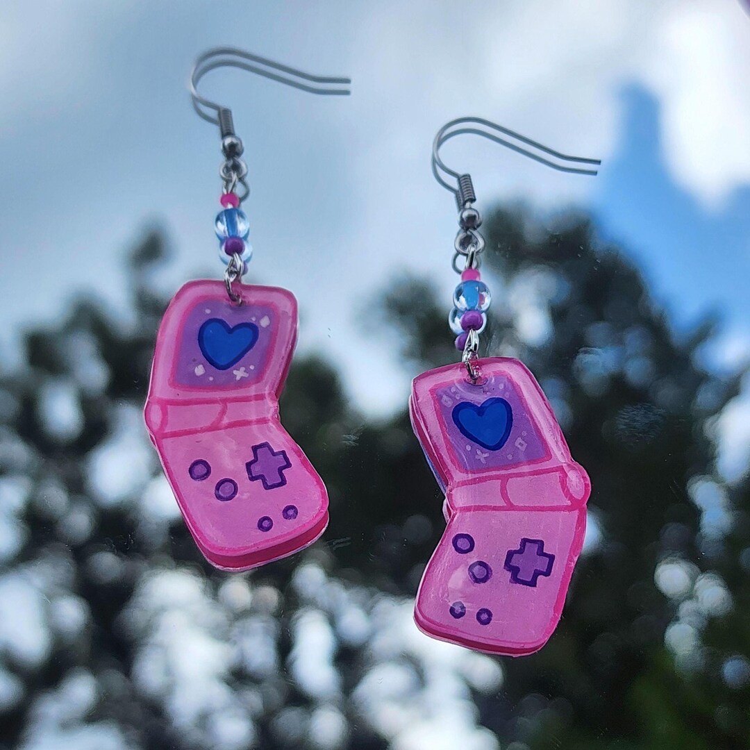 2000s Handheld Game System Shrink Plastic Earrings - Etsy