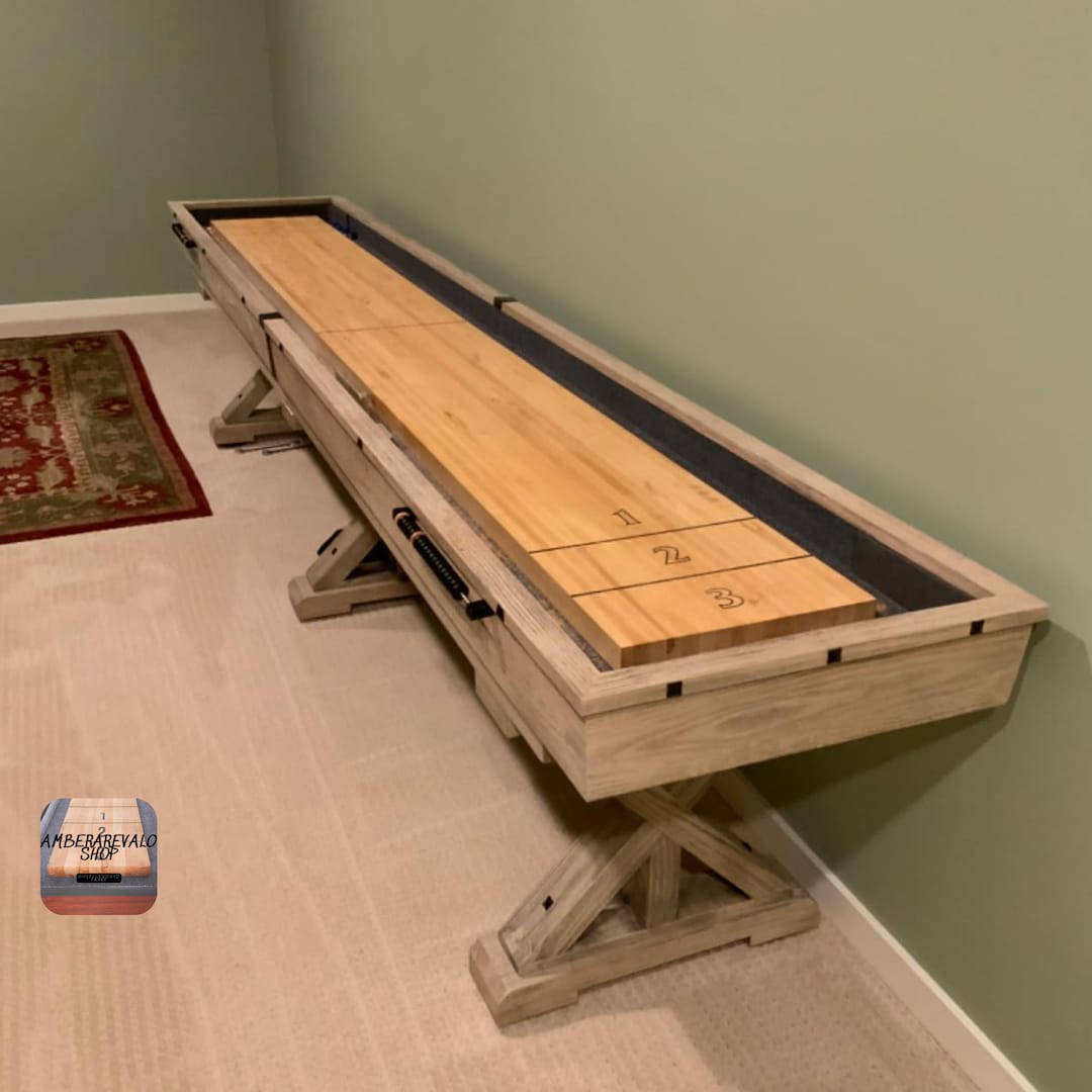 Shuffleboard Table Game Tables, 2 Pieces, 12-foot Multi-game, Wood Game ...