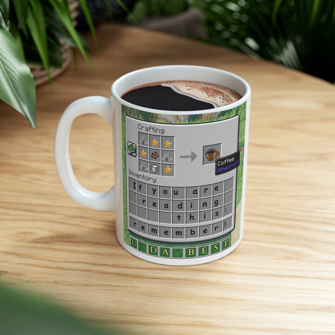 Minecraft Mug, Coffee Mug, Game Mug, Video Game Mug, Minecraft Recipe ...