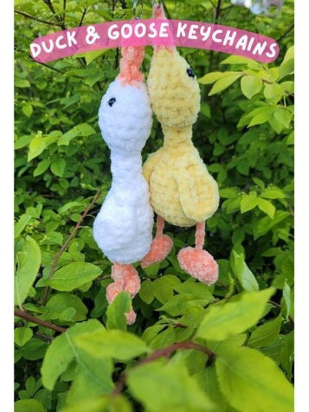 Duck & Goose Keychains Physical Item Yellow Ducks White Goose Keychains ...