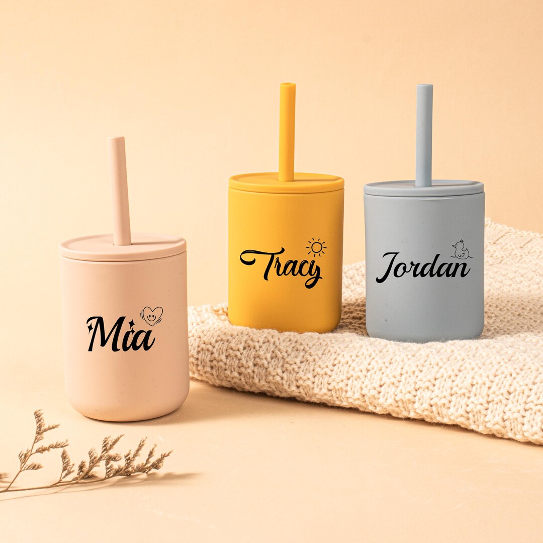 Custom Silicone Cup, Baby Silicone Sippy Cup, Personalized Silicone ...