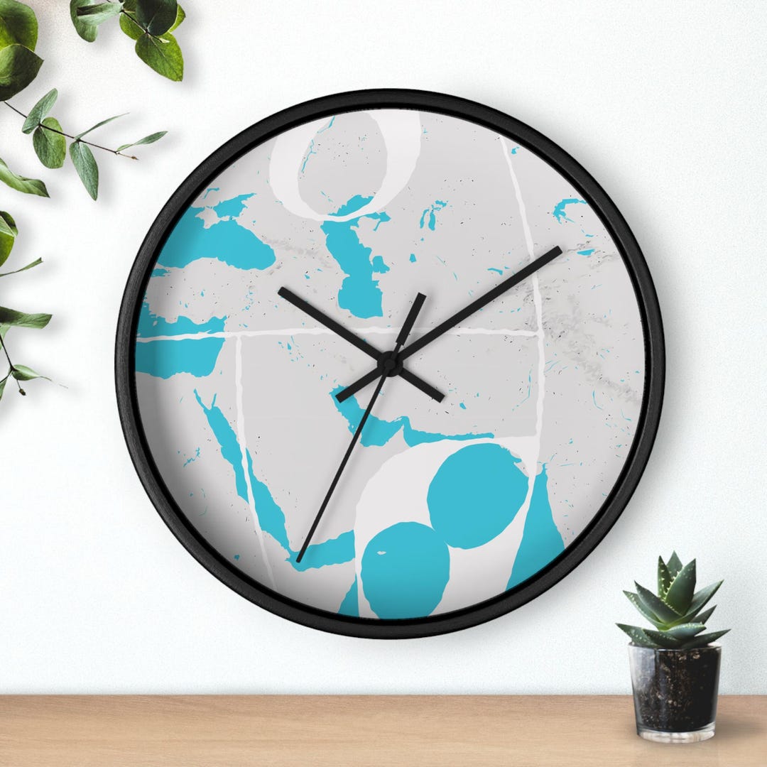 Iran Map Wall Clock / ساعت دیواری تایپوگرافی نقشه ایران / Farsi ...
