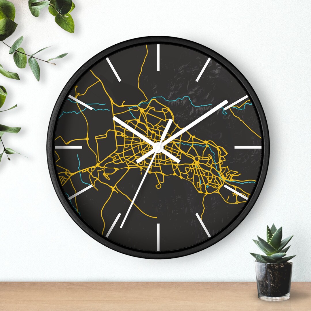 Iran Tabriz Map Silent Wall Clock / ساعت دیواری نقشه تبریز ایران ...