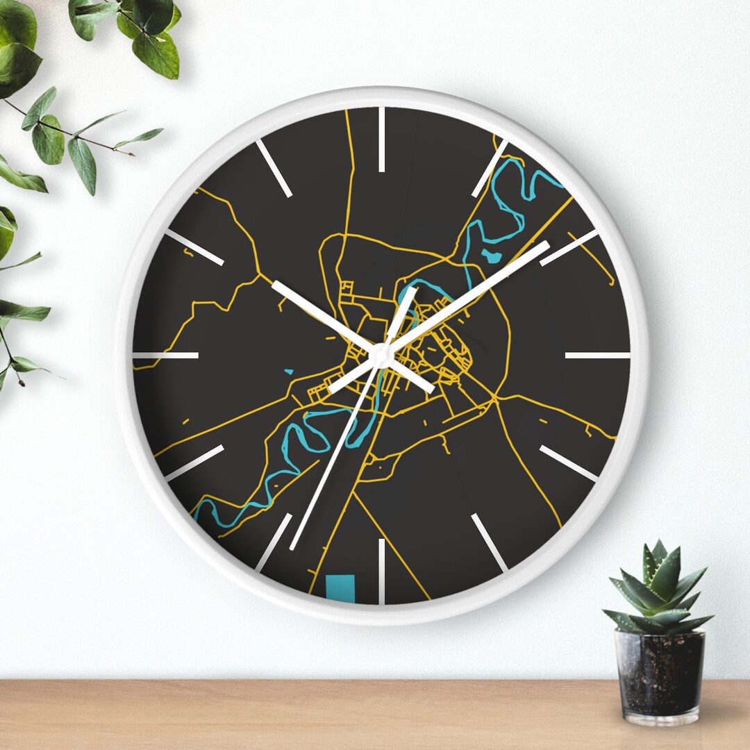 Iran Ahvaz Wall Clock / ساعت دیواری نقشه اهواز ایران / Persian Home ...