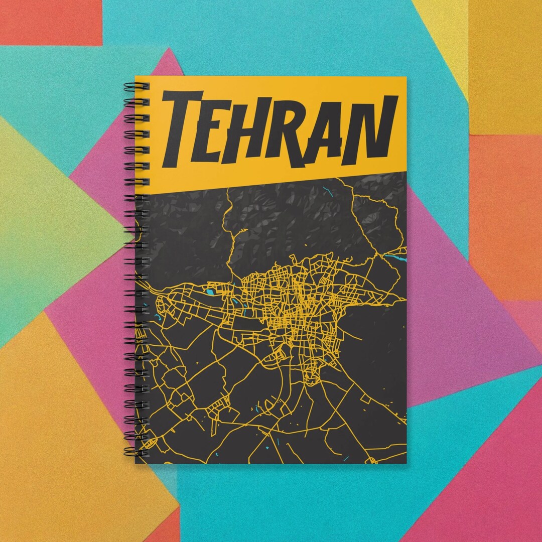 Tehran Map Notebook for Persian Friend / دفتر سیمی نقشه تهران / Iranian ...