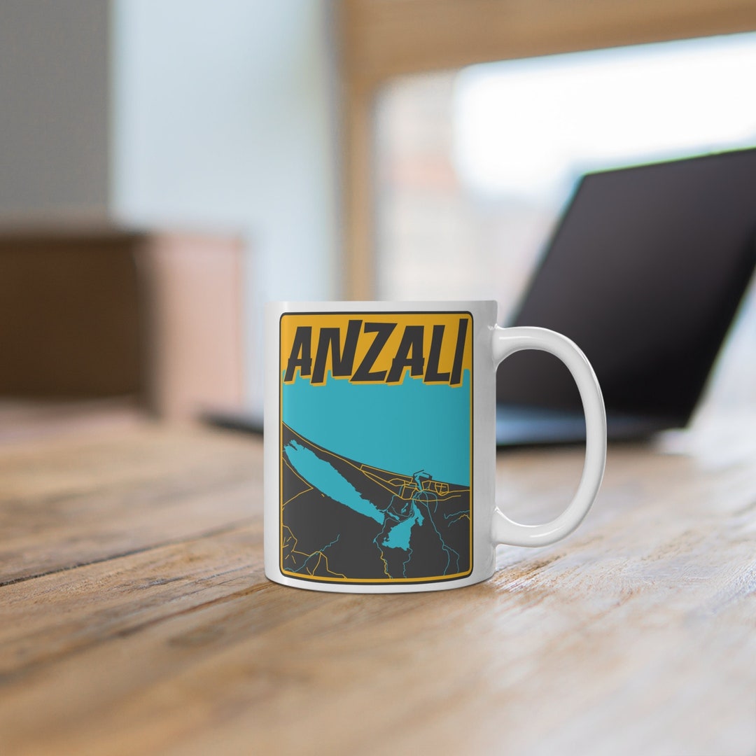Anzali Map Coffee Mug for Persian Wife Mom / ماگ نقشه بندر انزلی ایران ...