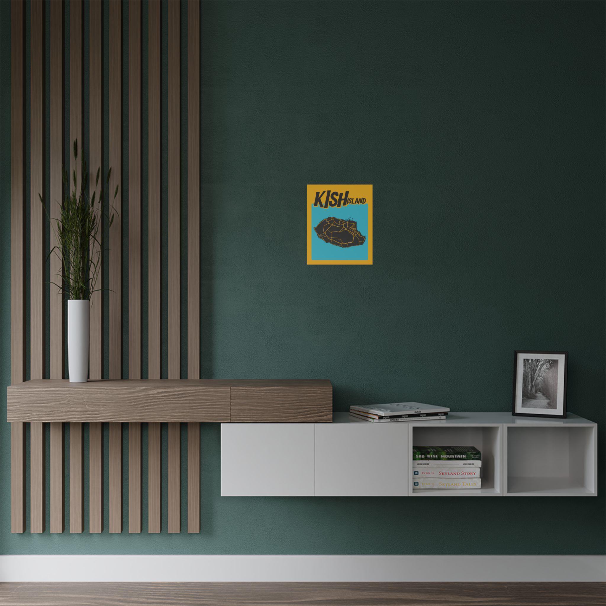 Iran Kish Map Satin Poster / پوستر نقشه جزیره کیش / Housewarming Gifts ...