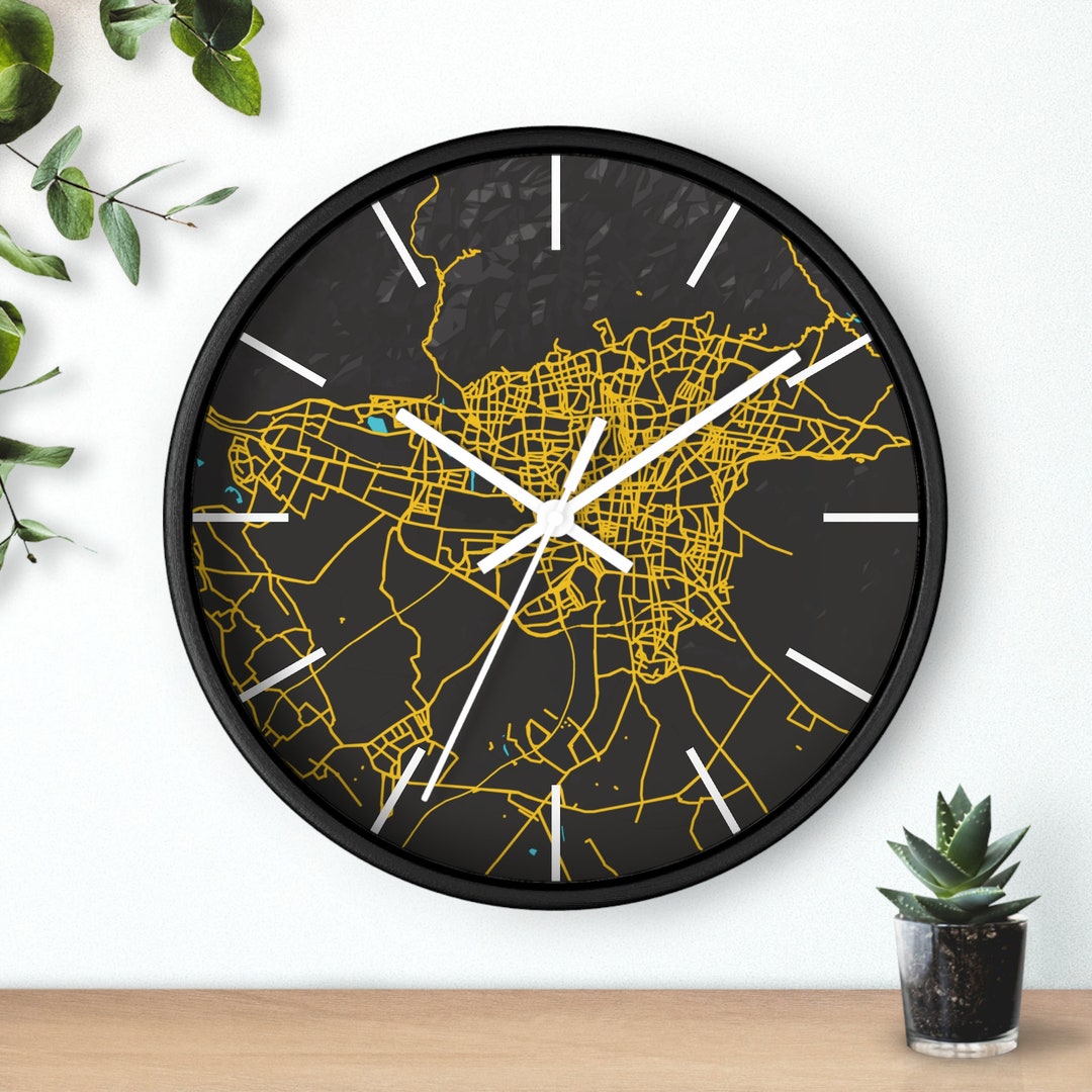 Tehran Map Wall Clock / ساعت دیواری نقشه تهران / Iran Themed ...