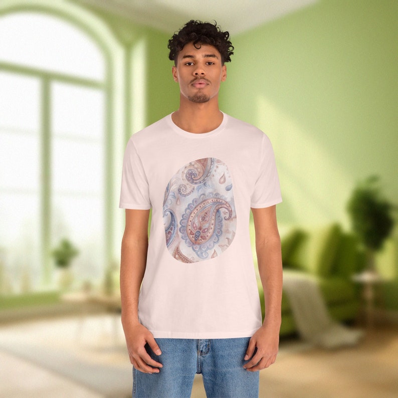 Watercolor Paisley Pattern T-shirts / تیشرت ایرانی نقش بته جقه - آبرنگ ...