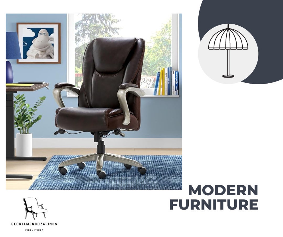 Large & Tall High-back Ergonomic Bonded Leather Chair in Satin Nickel ...