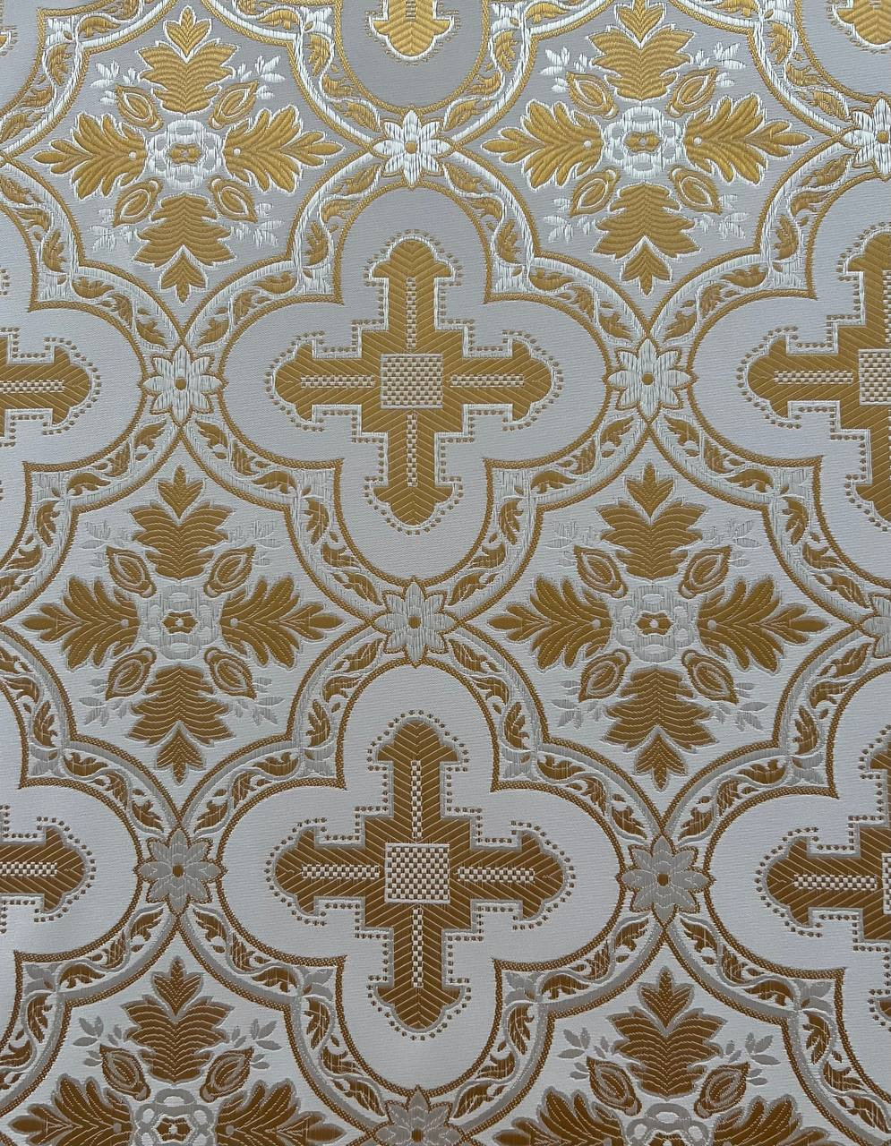 Church Fabric in White and Gold, Nonmetallic Brocade, Liturgical ...