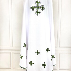 Vestments With Green Embroidery, Imitation of Hand Embroidery, Vestment ...