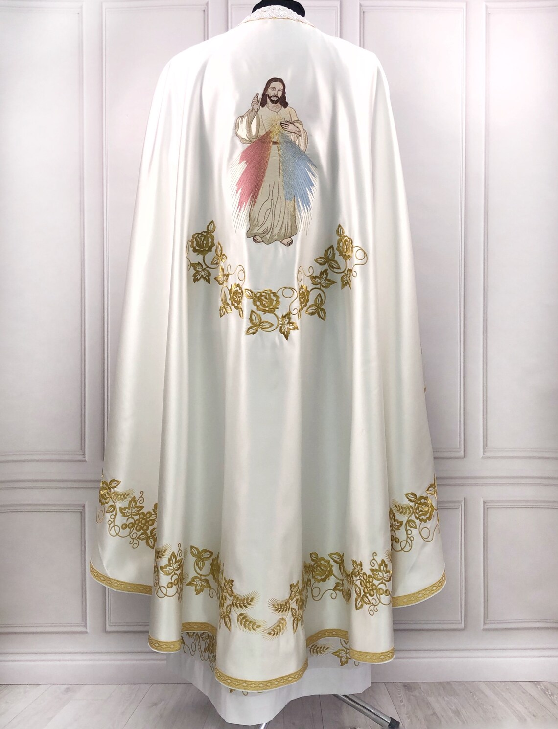 Orthodox Vestments Set With Golden Embroidery and an Icon, Religious ...