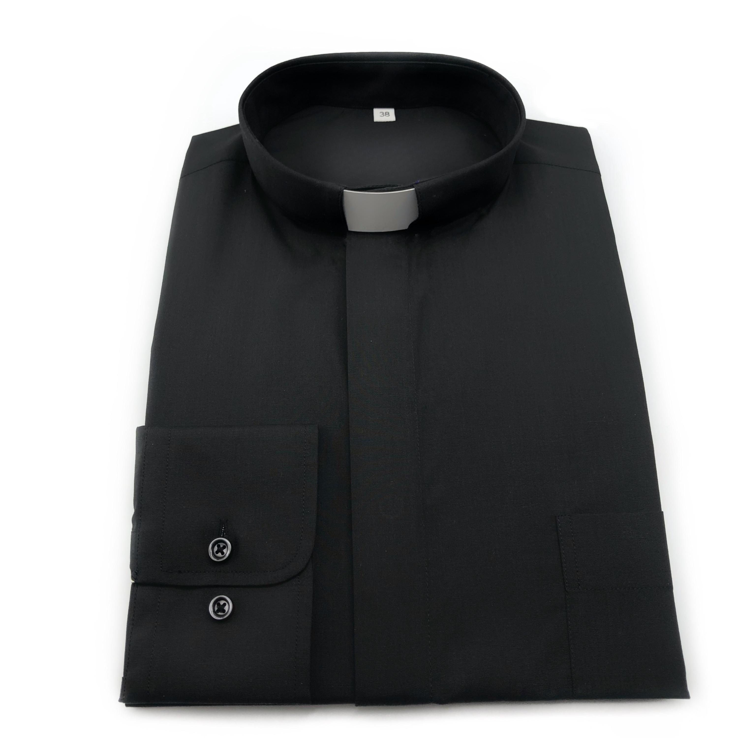 Dark Blue Shirt for Priest, Blue Shirt With White Collar, Clergy ...