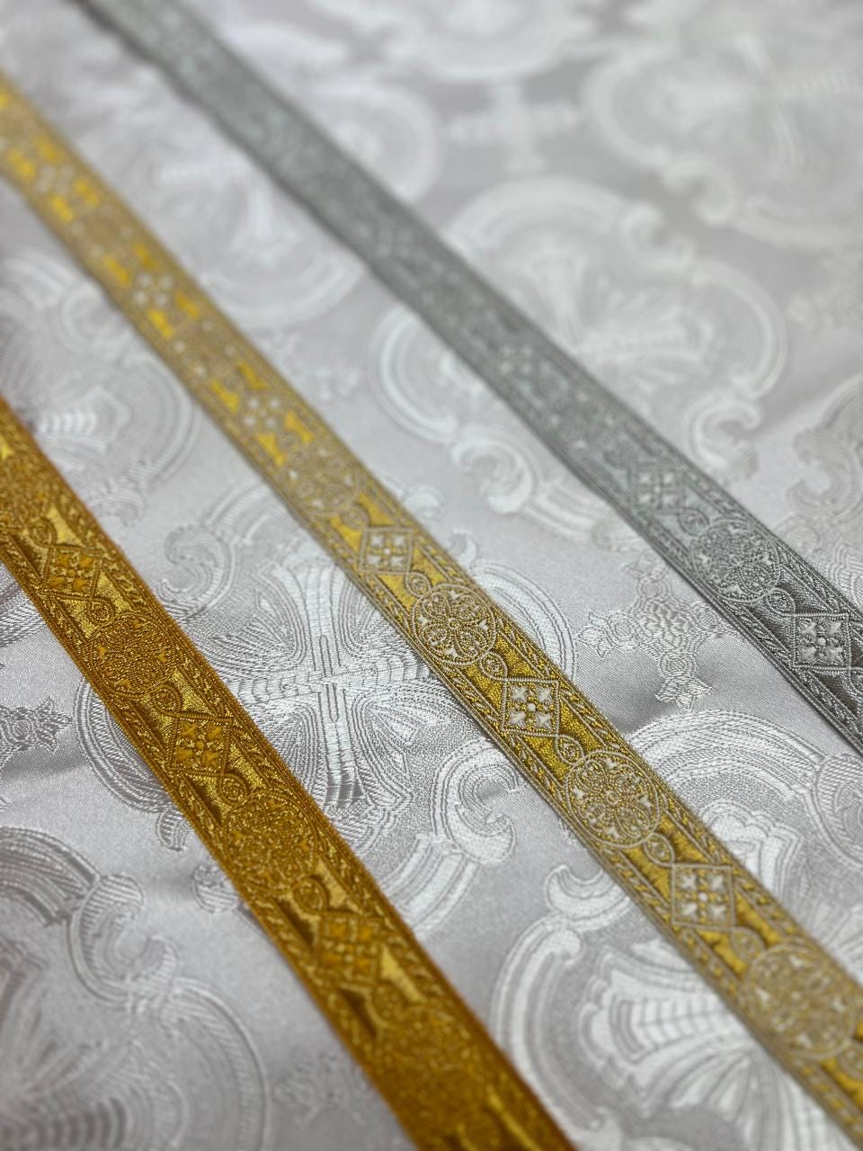 Vestments Trim, Byzantine Church Trim, Gold and Silver Decorative ...