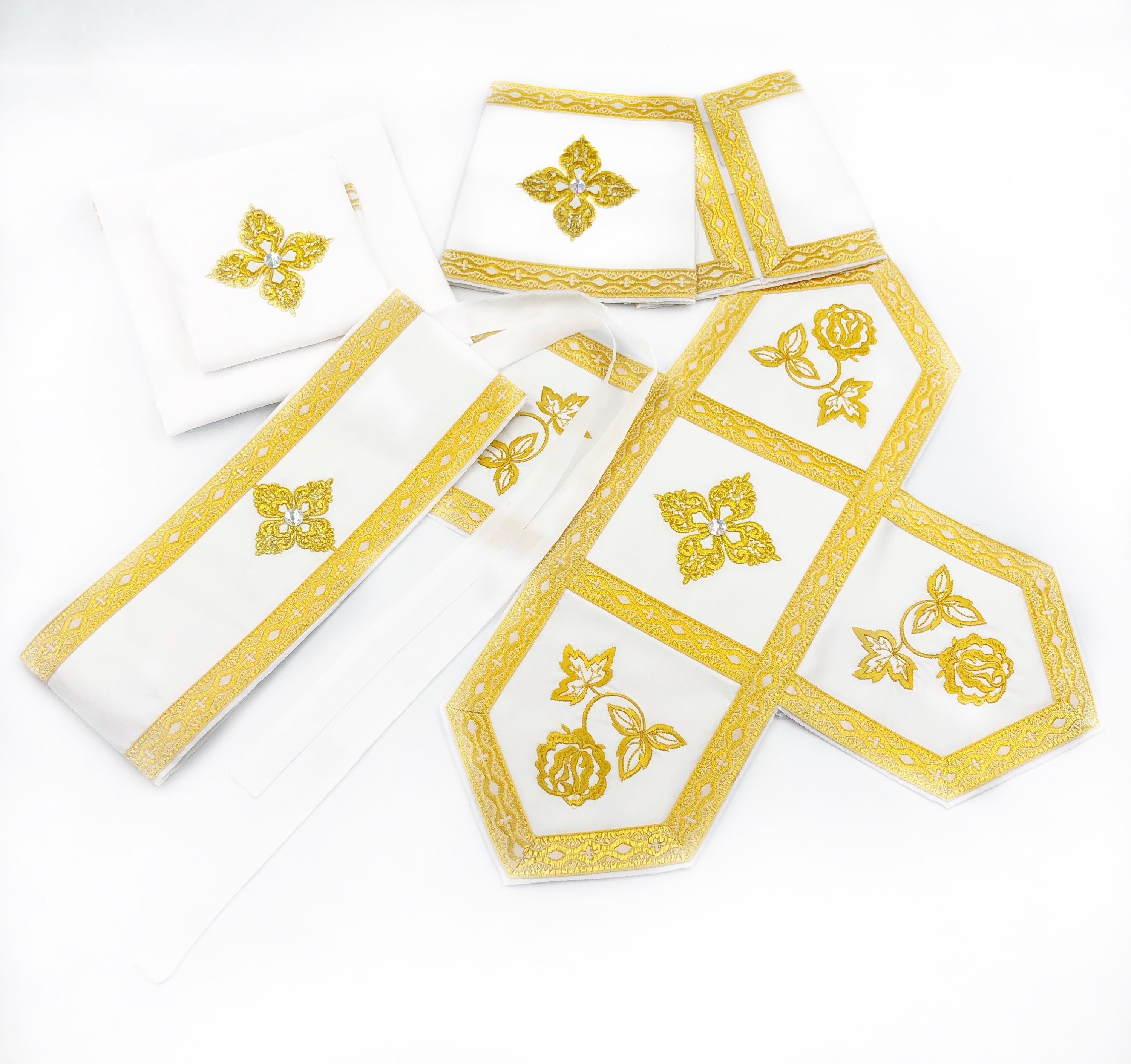 Orthodox Greek Style Vestments Set With Epitracheal and Covers, Church ...
