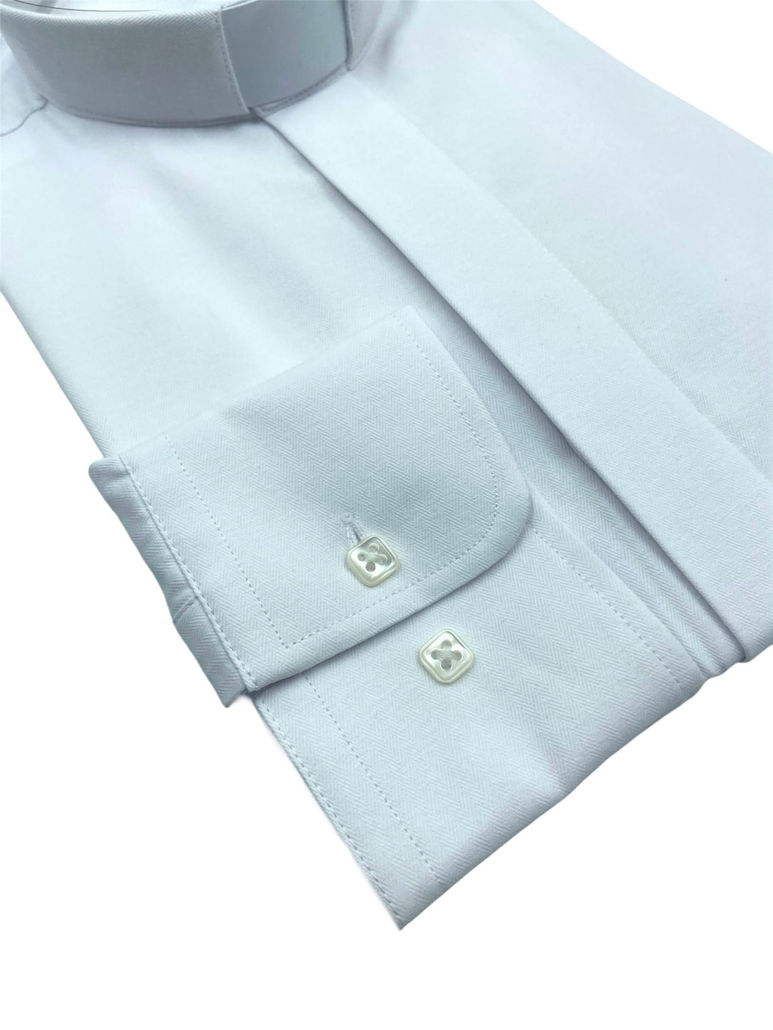 Dark Blue Shirt for Priest, Blue Shirt With White Collar, Clergy ...