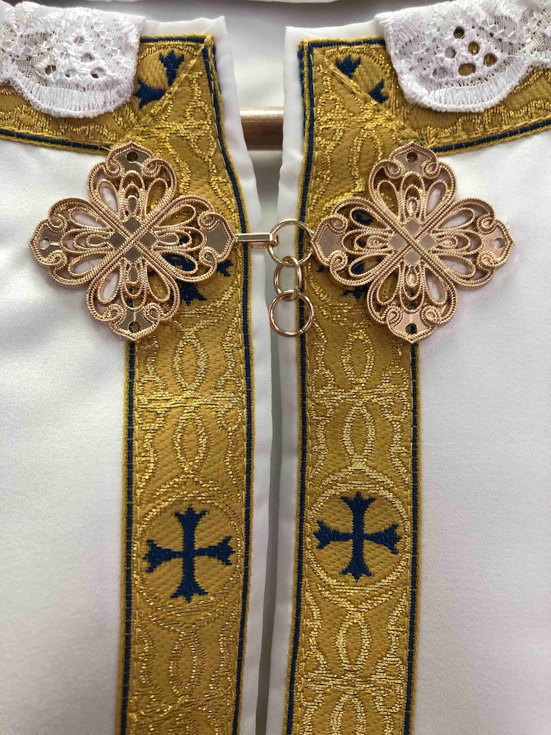 Clasp for Liturgical Vestments, Clasp for Priestly Cassock, Gold Clasp ...