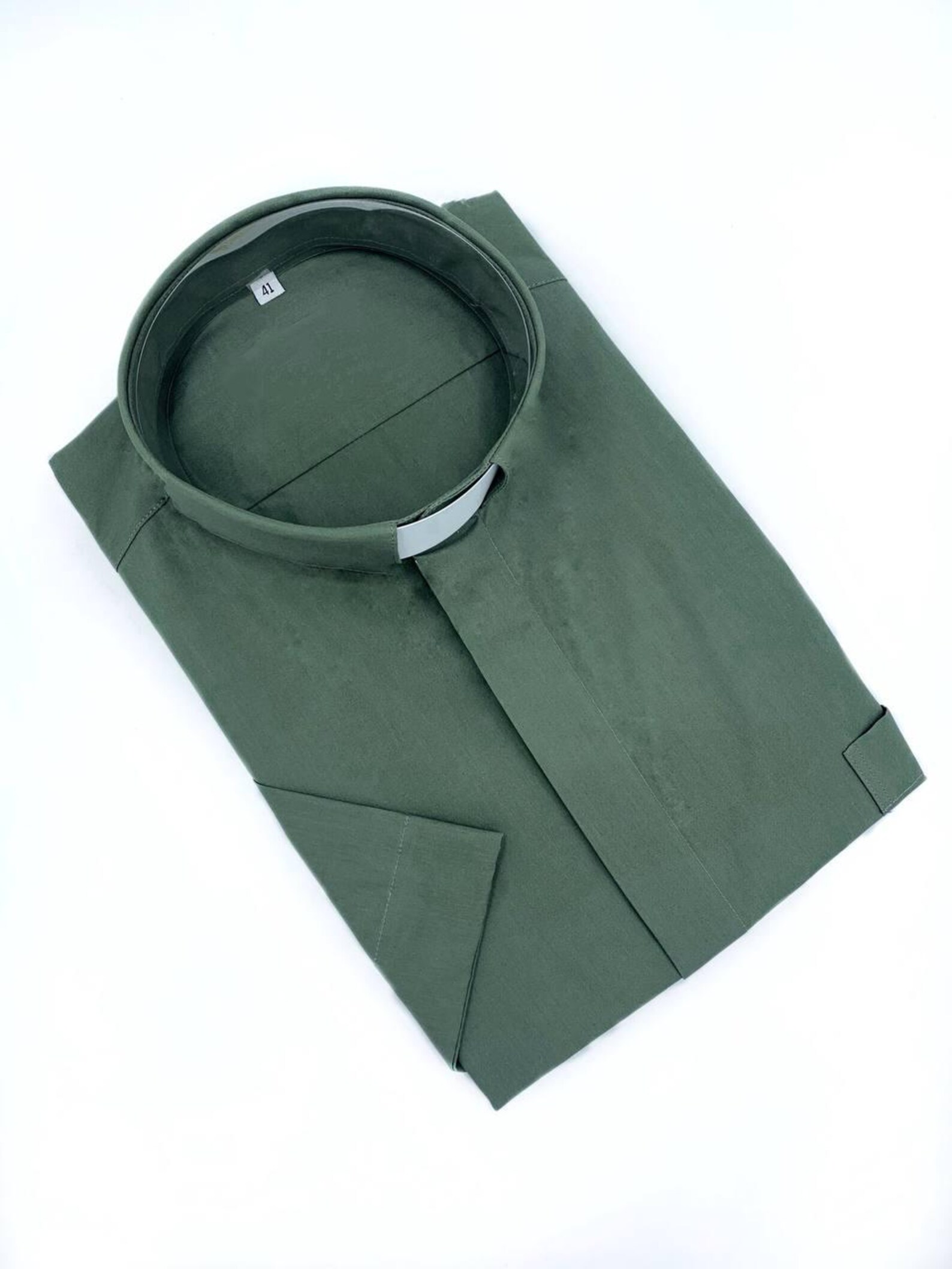 Khaki Short Sleeve Shirt for Priest, Shirt for Clergy, Clerical Collar ...