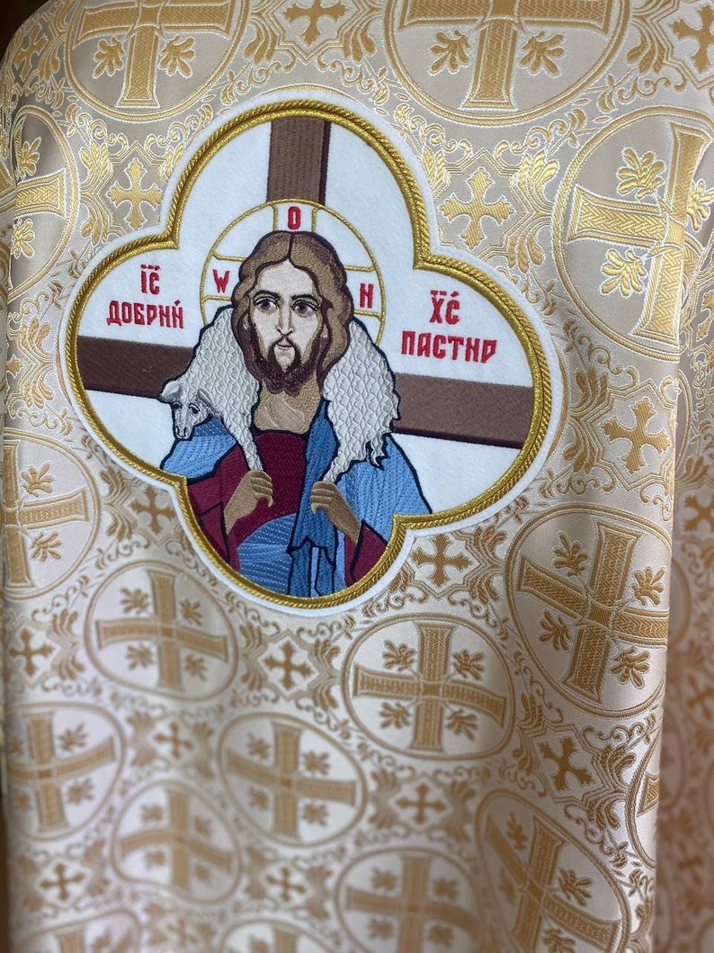 Orthodox Embroidered Icon for Vestments, Religious Embroidery of Jesus ...