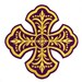Gold Embroidered Christian Cross Patch for Liturgical Fabric - Church ...