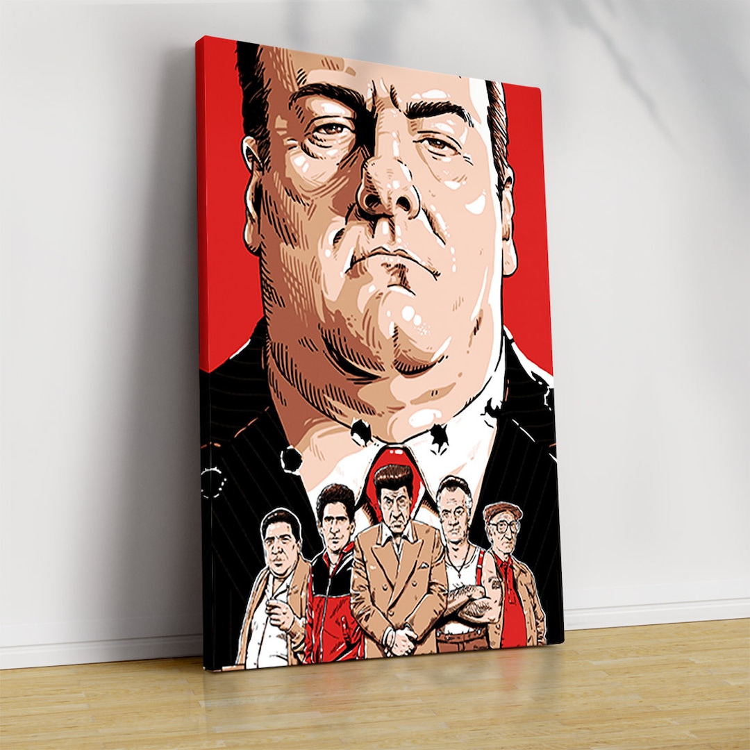 The Sopranos Family Drawing Poster the Sopranos Poster Sopranos Tony ...