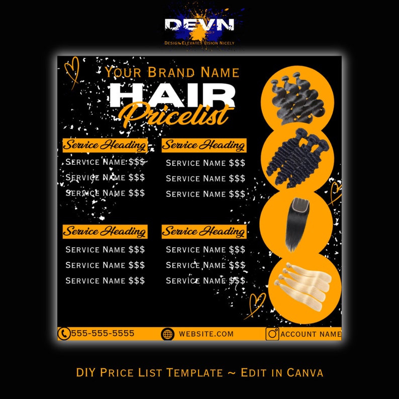 Price List Template - Etsy