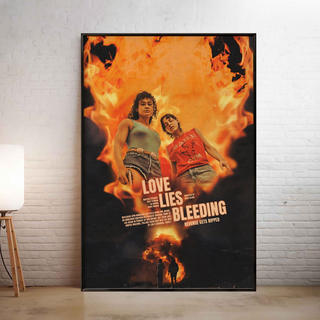 Love Lies Bleeding 2024 Movie Poster Canvas Wall Art for Bedroom ...
