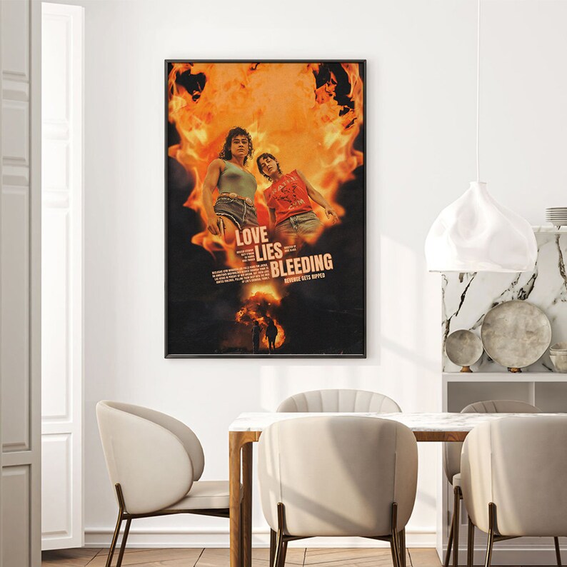 Love Lies Bleeding 2024 Movie Poster Canvas Wall Art for Bedroom ...