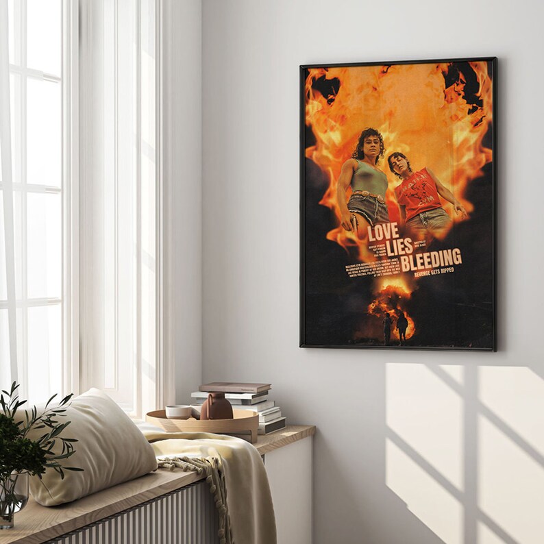 Love Lies Bleeding 2024 Movie Poster Canvas Wall Art for Bedroom ...
