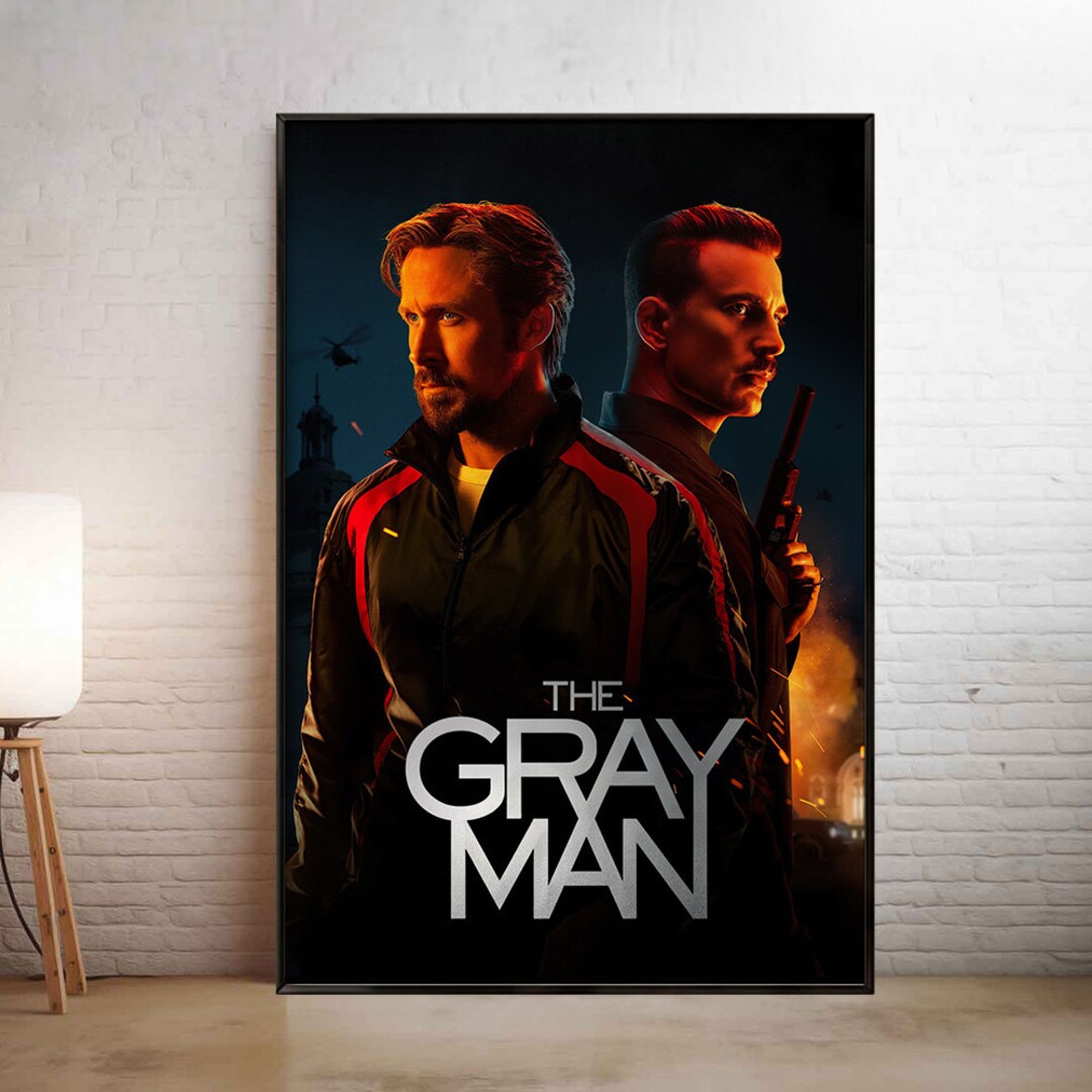 The Gray Man Movie Poster Ryan Gosling Chris Evans Canvas Wall Art for ...