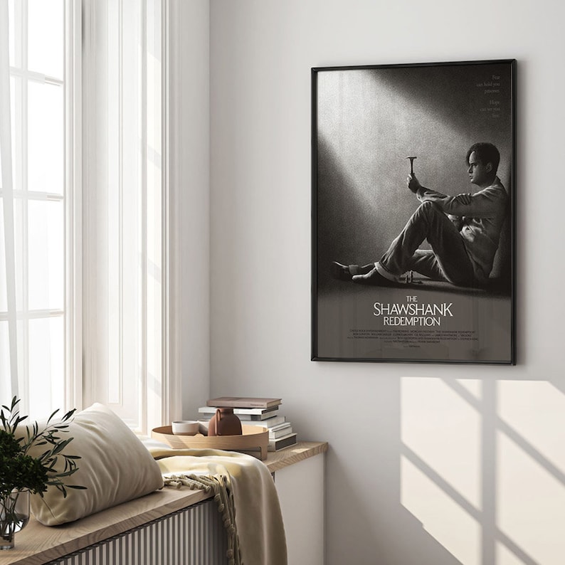 The Shawshank Redemption Movie Poster Canvas Wall Art for Bedroom ...