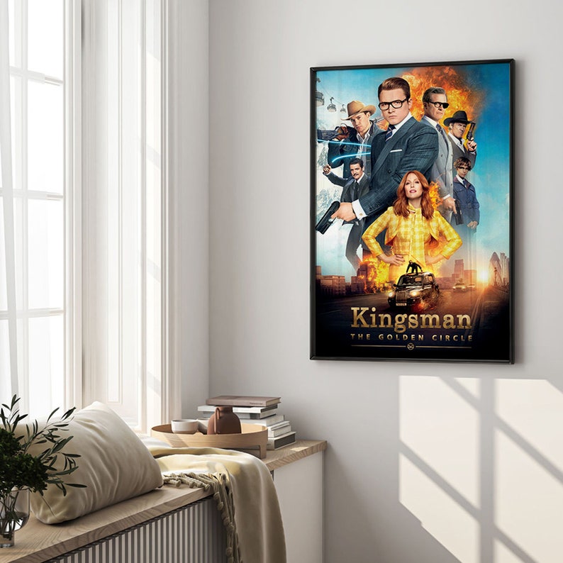 Kingsman the Golden Circle Movie Poster Canvas Wall Art for Bedroom ...