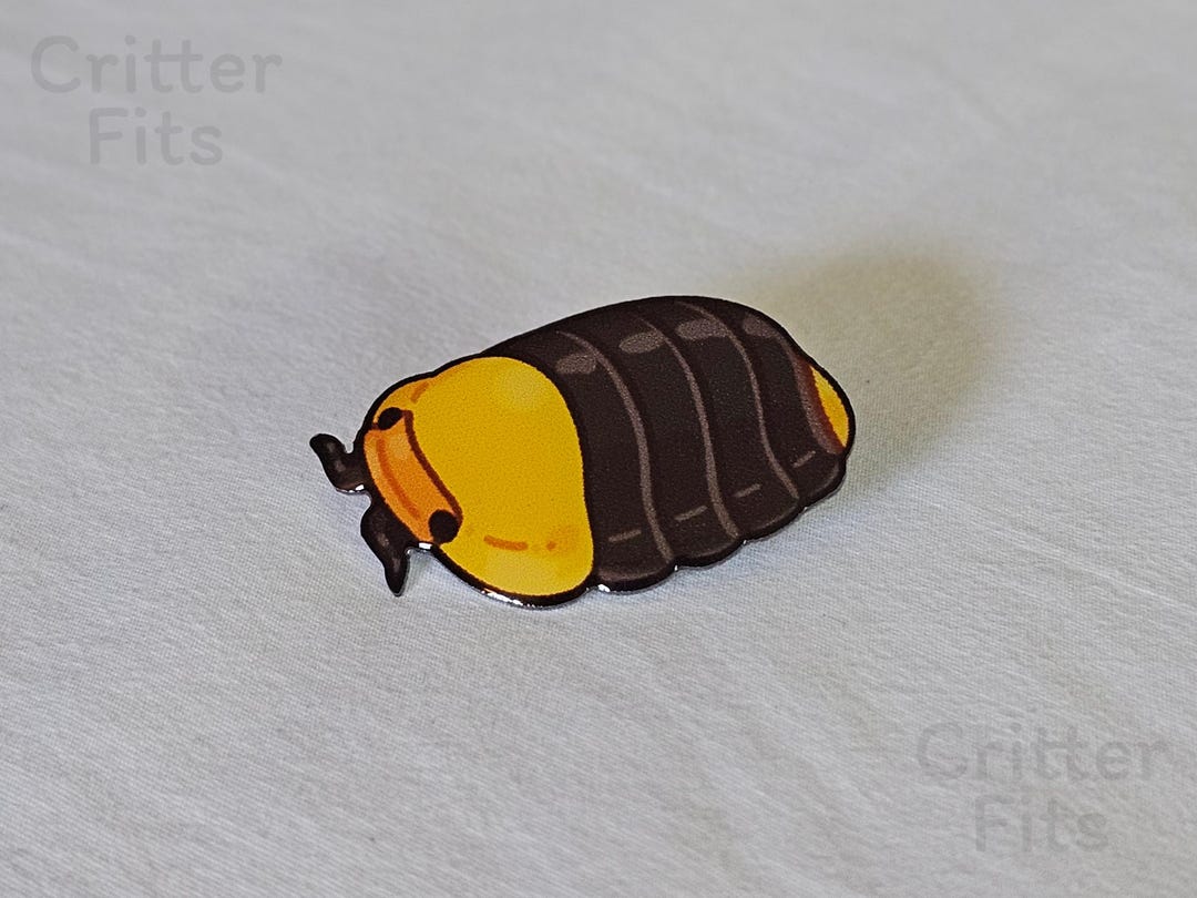 Rubber Ducky Isopod Pin | 1.5 Inch Cute Roly Poly Printed Epoxy Pin ...