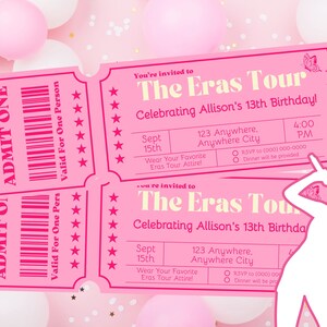 Editable in My Birthday Era Ticket Invitation Taylor Swift Birthday ...
