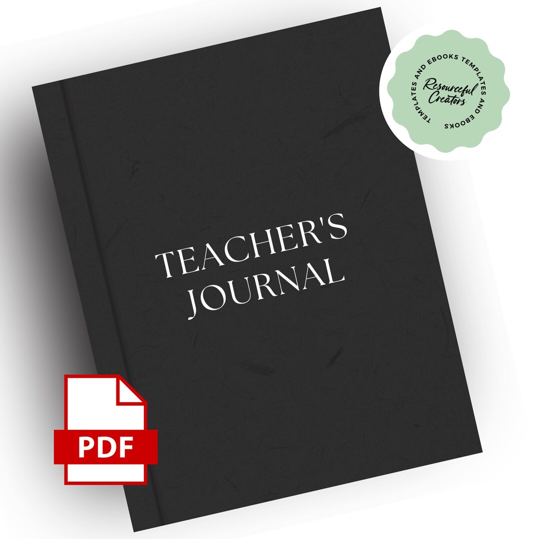 Teacher Educator Journal PDF Printable Journal for Teachers/educators ...