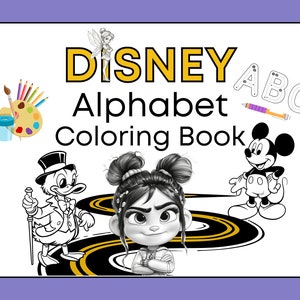 Printable Disney Coloring Sheets - Alphabet Disney Character Pages for ...