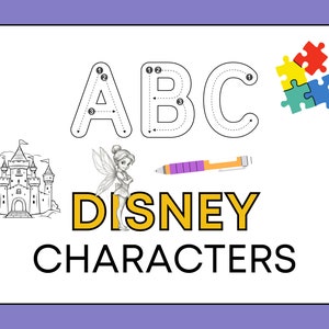 Printable Disney Coloring Sheets Alphabet Disney Character Pages for ...