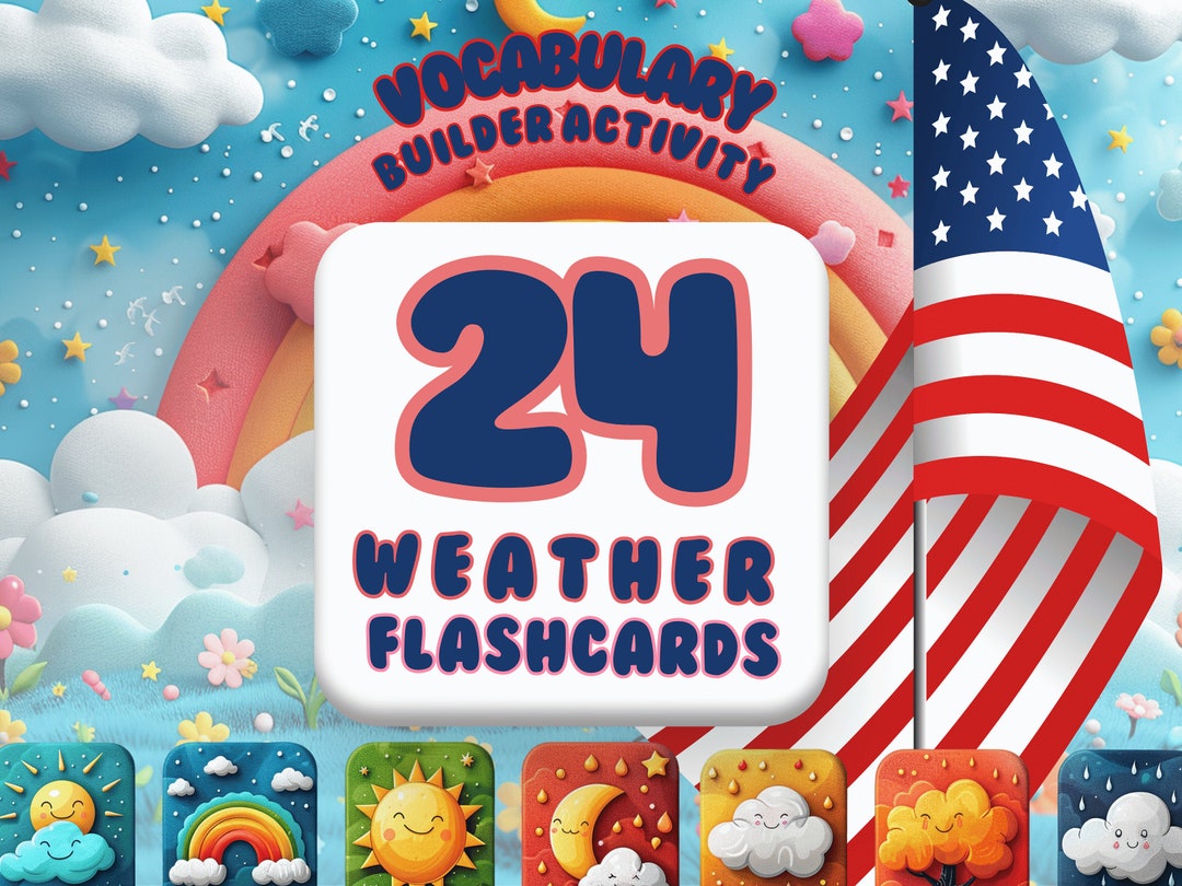 Educational Weather Flashcards - Printable Vocabulary Cards for Kids ...