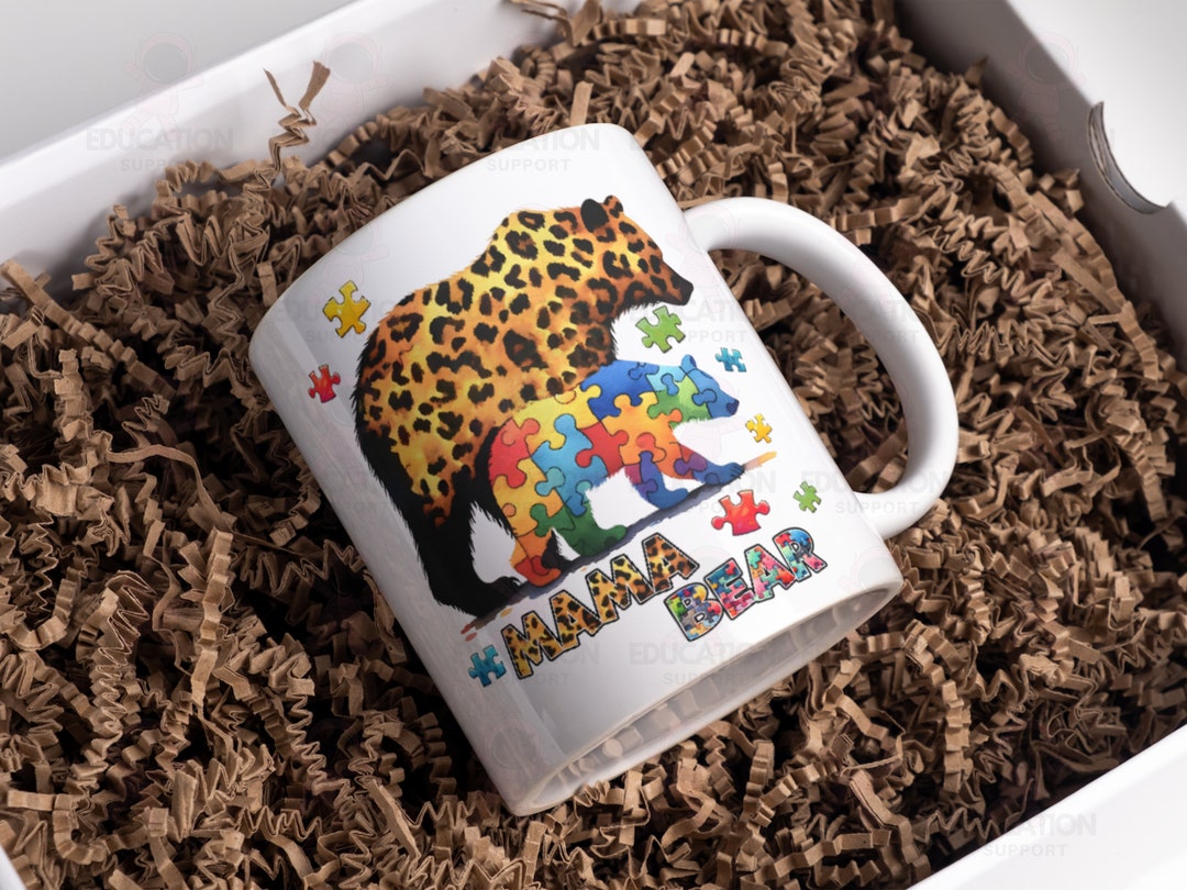 Autism Mom Mama Bear PNG, Supportive Autistic Awareness Digital Art ...