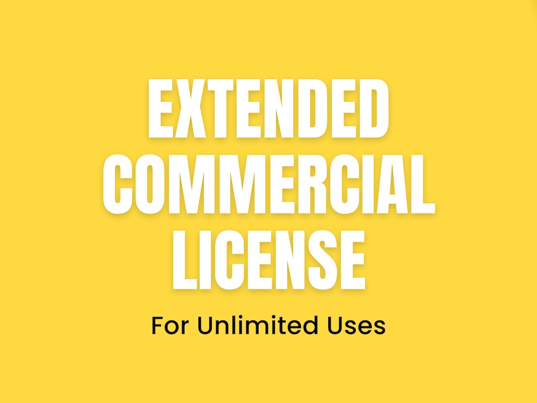 EXTENDED COMMERCIAL LICENSE for One Person Unlimited Uses for One ...