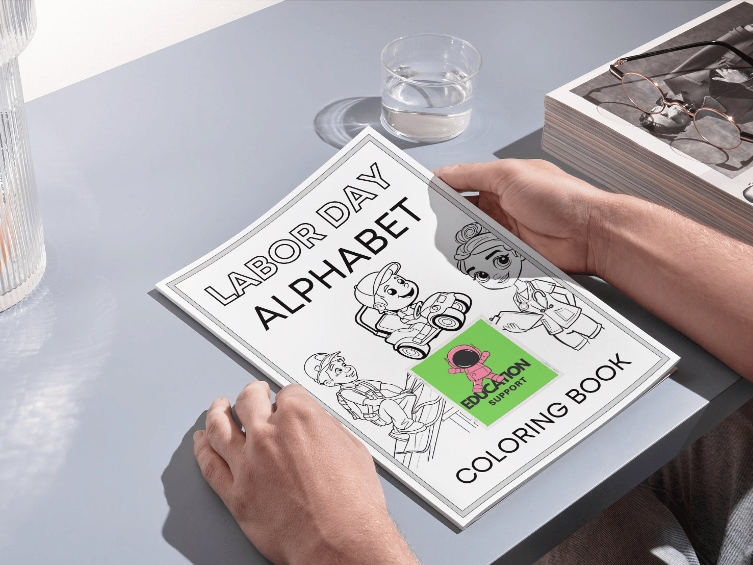Printable Labor Day Coloring Sheets - Alphabet Happy Labor Day Pages ...